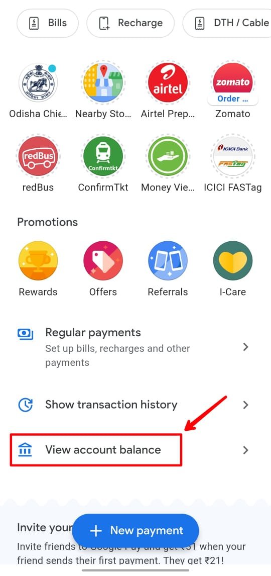 How to Check Account Balance in Google Pay App - Mobmet