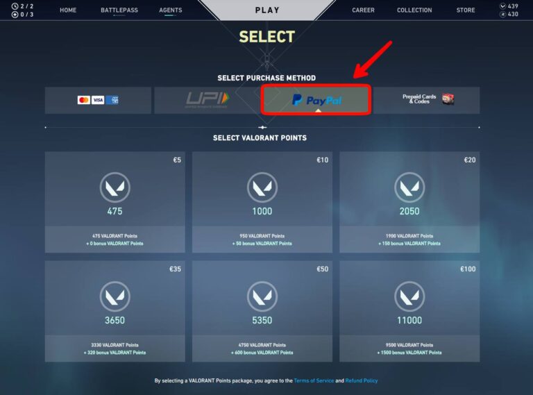 How to Buy Valorant Point With Paypal - Mobmet