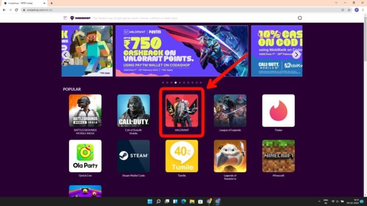How to Buy Valorant Points From CodaShop - Mobmet